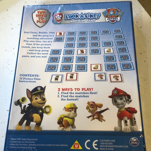 Other | Paw Patrol Matching Game Brand New | Poshmark